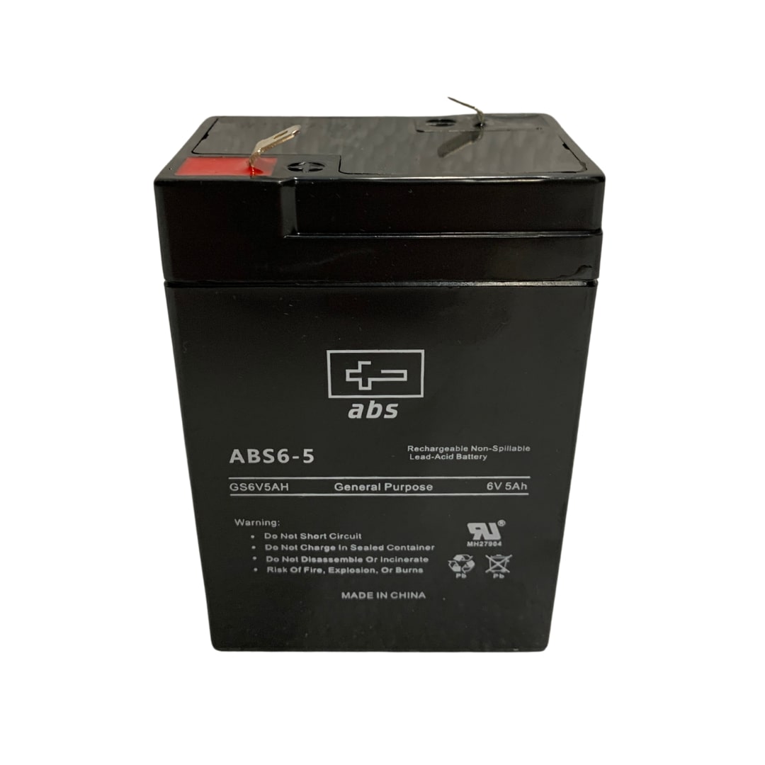 ABS 6V 5Ah AGM Sealed Lead Acid Battery - ABS6-5 — Safety Plus Pro