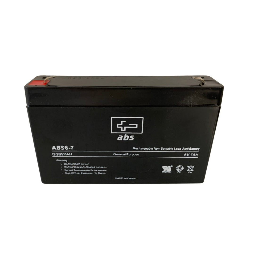 ABS 6V 7Ah AGM Sealed Lead Acid Battery - ABS6-7 — Safety Plus Pro