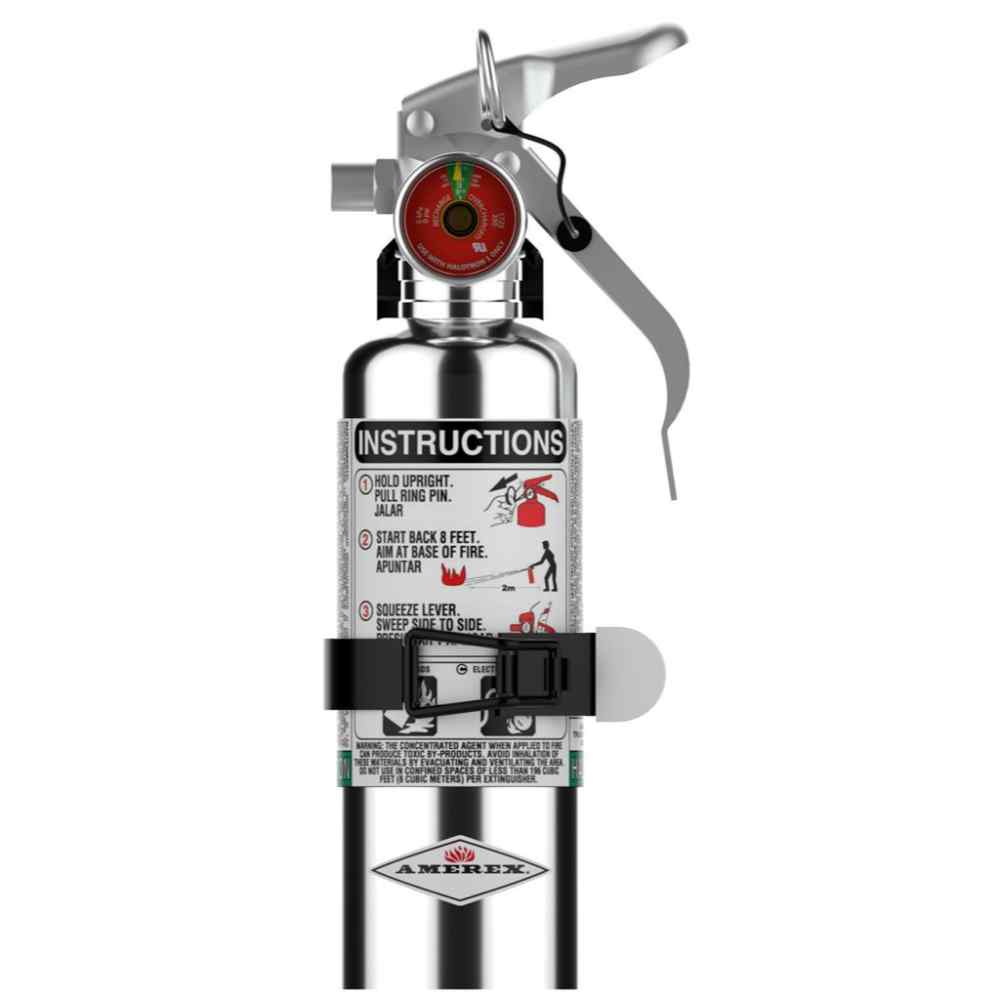 Amerex 1.4 lb. Halotron I Fire Extinguisher Chrome - 384TC — Safety ...