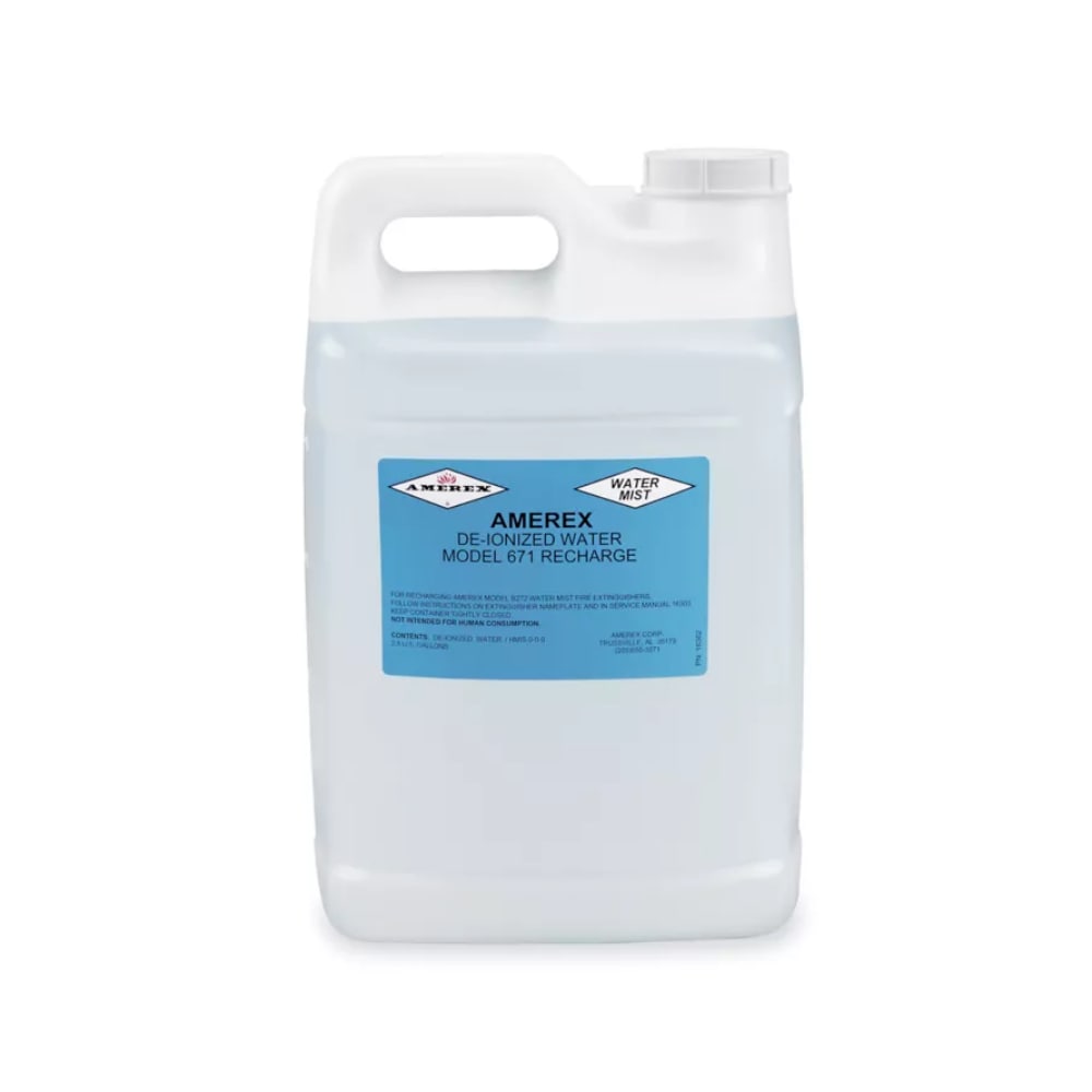 Amerex 2.5 Gallon De-Ionized Water Recharge - for C272 Water Mist Exti ...