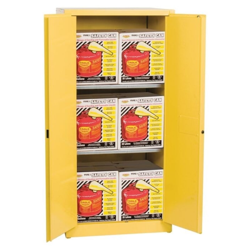 Eagle Manufacturing 60 Gal. Liquid Cabinet w/ 12 UI50FS Safety Cans ...