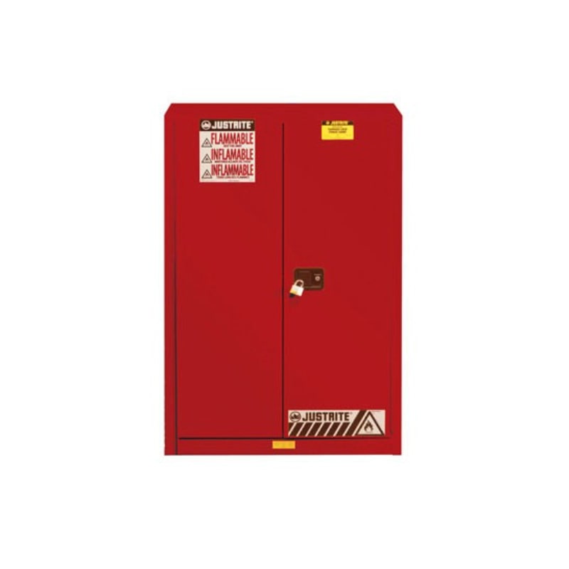 Justrite 60 Gal. 5 Shelves 2 Doors S/C EX Paint Safety Cabinet in Red ...