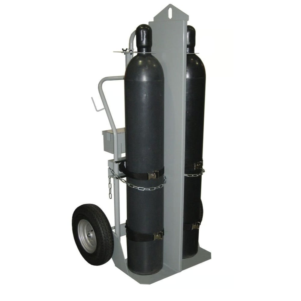 Justrite Double Cylinder Hand Truck w/ Firewall & Hoist Ring, 16 ...
