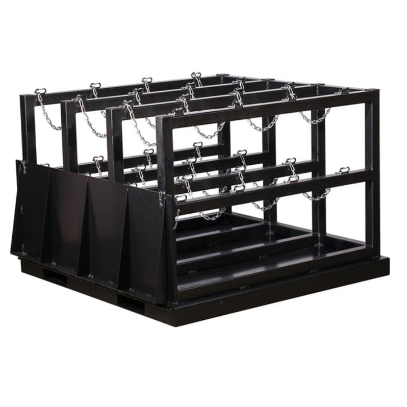 Justrite Gas Cylinder Barricade Rack, 12 Cylinder Capacity, with Ramp ...