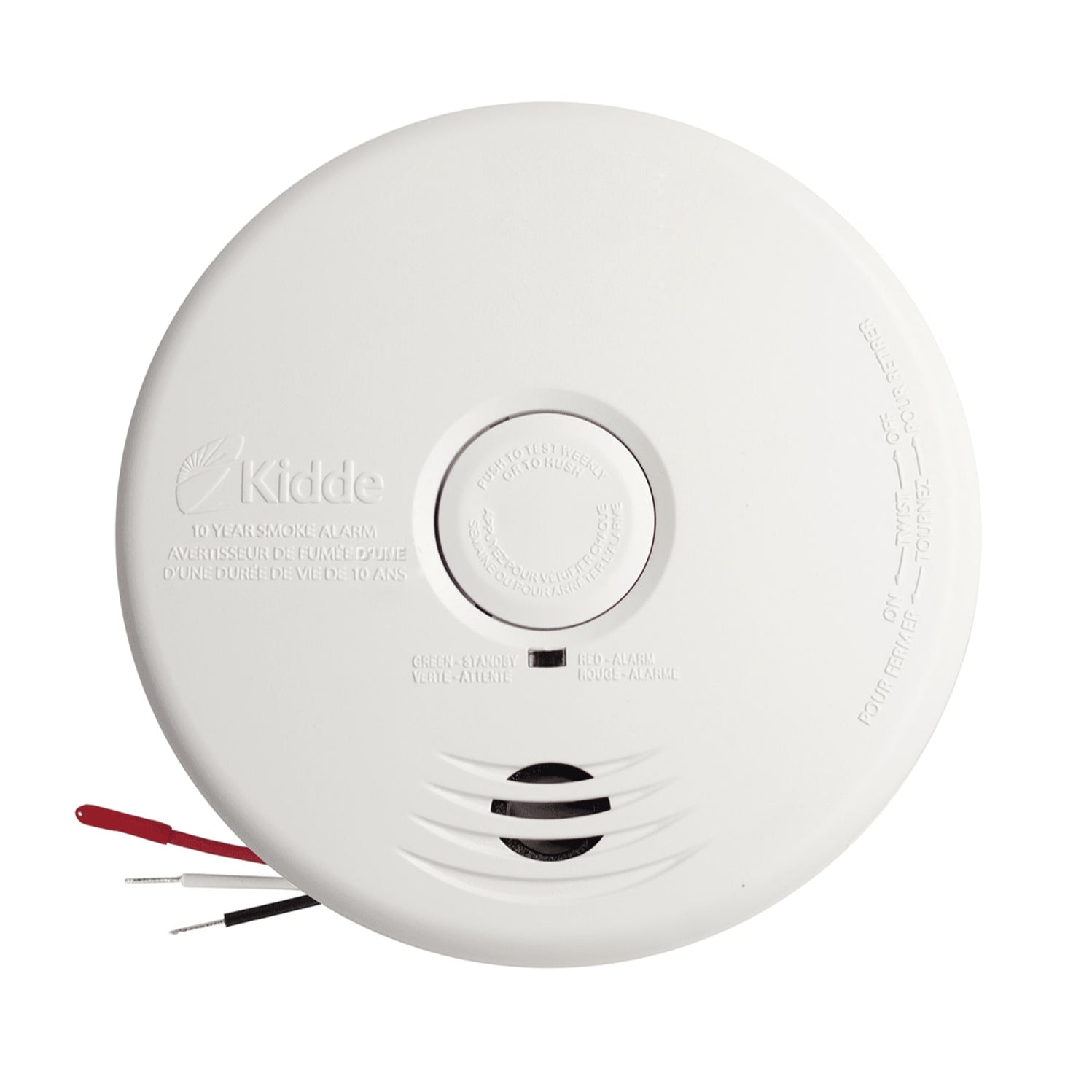 Kidde Worry-Free 120V AC Smoke Alarm w/ 10-Year Sealed Battery Backup ...