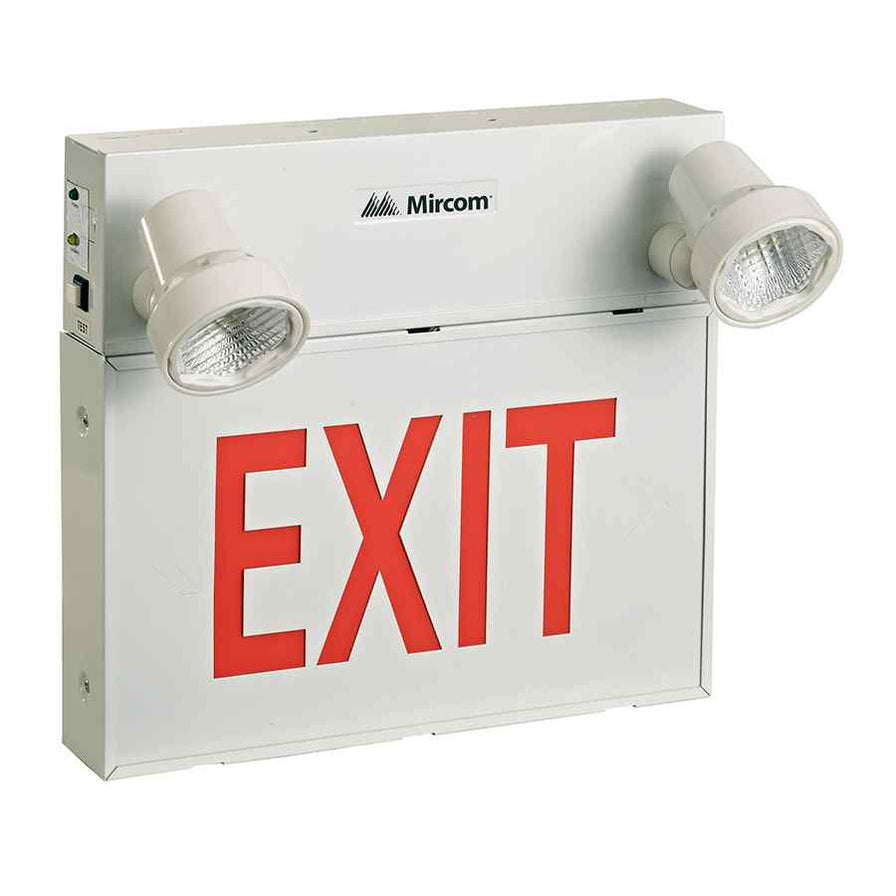 Mircom Steel LED Emergency Exit Sign Combo - Remote Capable - EL-180 ...