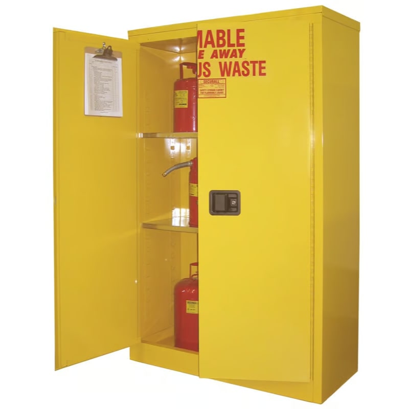 Securall 45 Gal. Hazardous Waste Storage Cabinet, Self-Latch Door ...