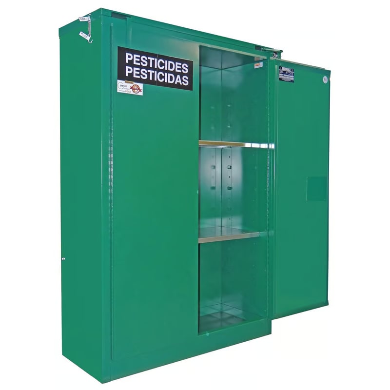 Securall 45 Gal. Pesticide Storage Cabinet Self-Latch Safe-T-Door ...