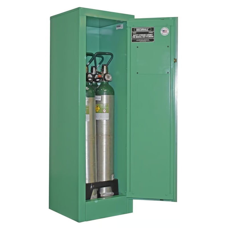 Securall MG304 Self-Close Safe-T-Door 4 D,E Oxygen Cylinders Cabinet ...