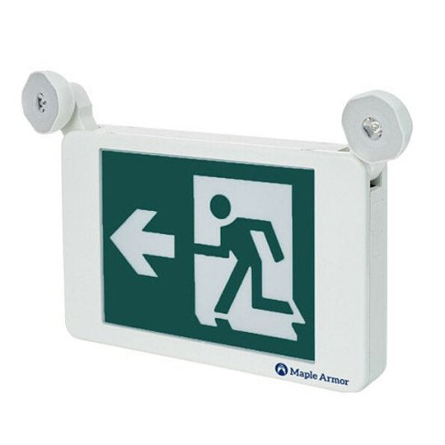 Maple Armor Metal Combo Unit - Running Man Emergency Exit Sign with Two ...